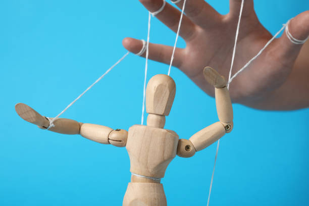 Free picture: Puppet on a string, a street performer in blue trousers ...