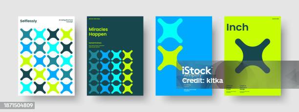 Tata Letak Laporan Terisolasi Template Selebaran Geometris Desain