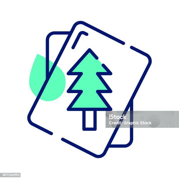 Carte Dinvitation De Noël Arbre De Noël Sur Icône Vectorielle De Papier