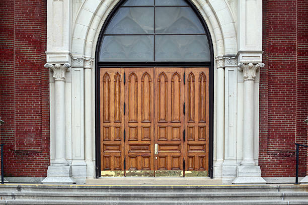 Free picture: Front door entrance to gothic catholic cathedral with ...