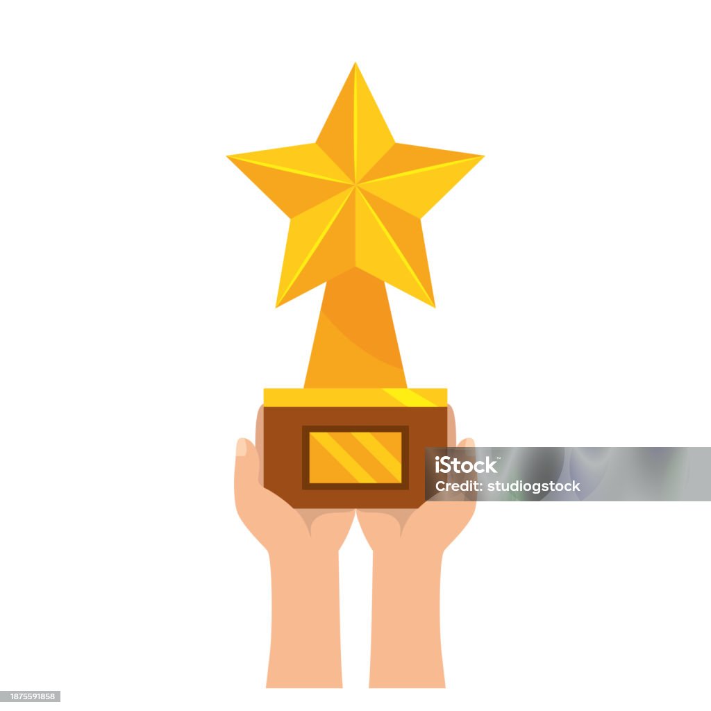Hand Holding Trophy Star Stock Illustration Download Image Now