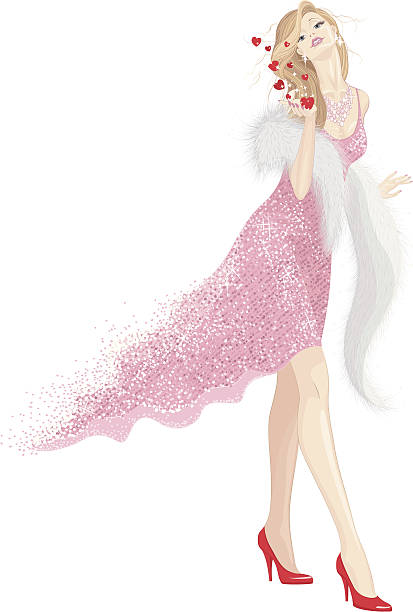 50 Woman Blowing Kiss Clip Art Stock Illustrations Royalty Free