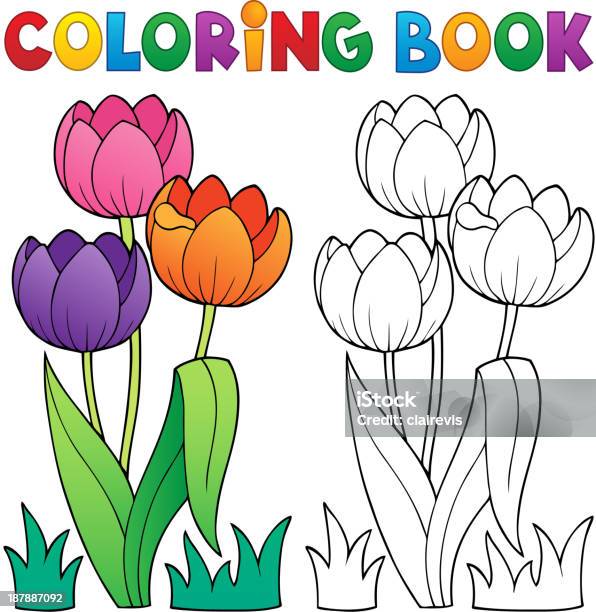 Coloring Book With Flower Theme 4向量圖形及更多花圖片 花 著色 剪貼畫 Istock