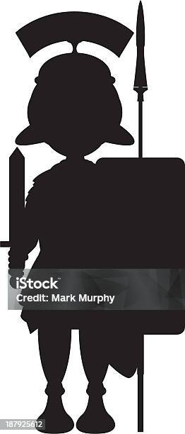 Roman Soldier In Silhouette向量圖形及更多三軍圖片 三軍 側影 傳統裝甲 Istock