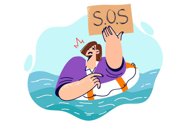 80 Women Drowning Underwater Stock Illustrations Royalty Free Vector