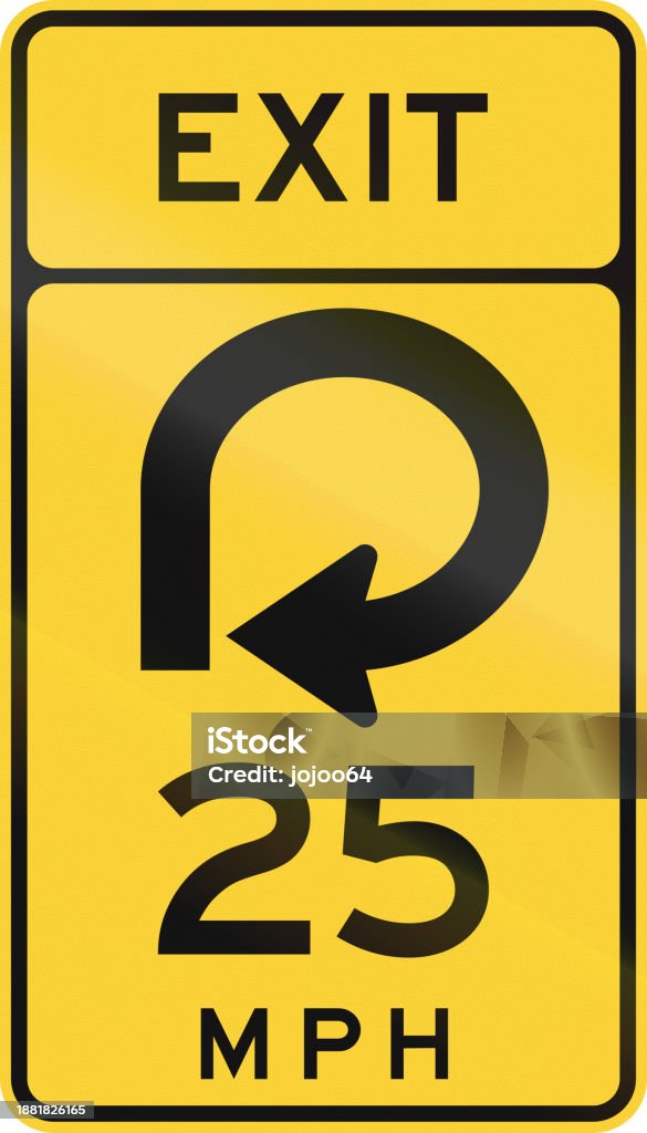 United States Mutcd Road Sign Exit With Advisory Speed Limit Stock ... United States Mutcd Road Sign Exit With Advisory Speed Limit Stock ...