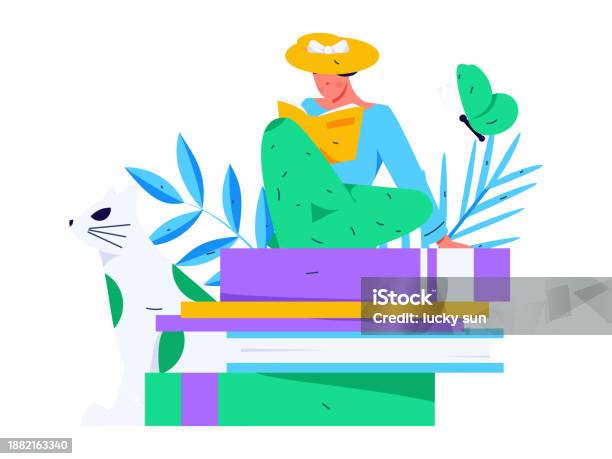 Pendidikan Dan Pembelajaran Orang Konsep Vektor Datar Ilustrasi Gambar