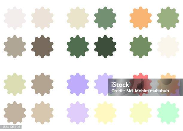 Abstract Color Palette Guide Color Swatch Stock Illustration Download