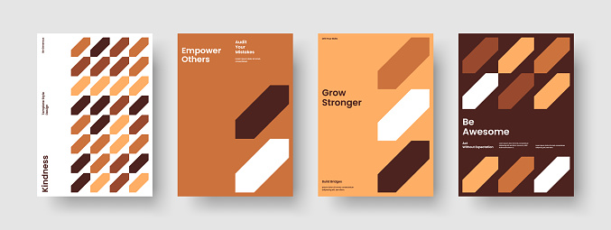 Template Sampul Buku Terisolasi Desain Brosur Modern Tata Letak Laporan