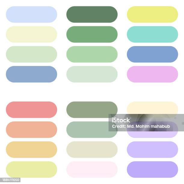 Abstract Color Palette Guide Color Swatch Stock Illustration Download