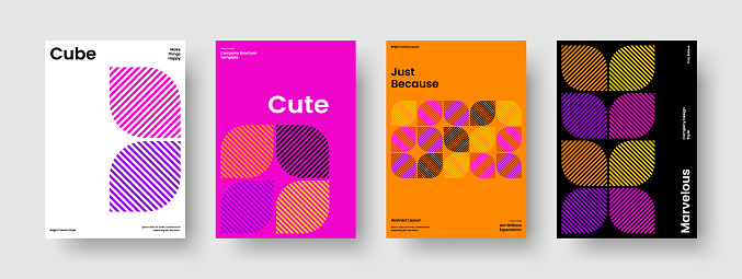 Template Presentasi Bisnis Modern Tata Letak Poster Abstrak Desain