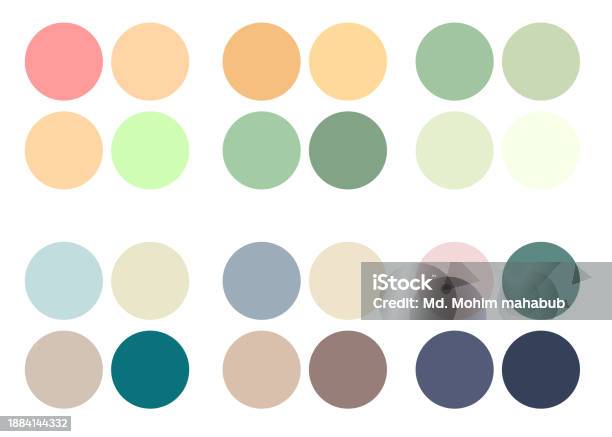 Abstract Color Palette Guide Color Swatch Stock Illustration Download