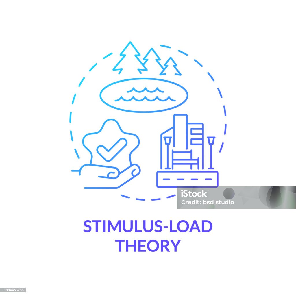 Thin Line Simple Gradient Stimulus Load Theory Icon Concept Stock