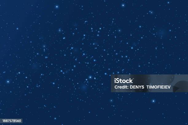 Space Background With Realistic Stardust And Shining Flares Stock