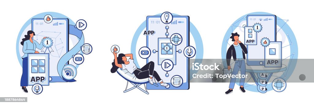Application Testing Metaphor Vector Application Testing Essential