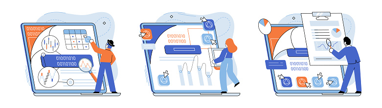 Application Testing Metaphor Vector Application Testing Qualifying Race