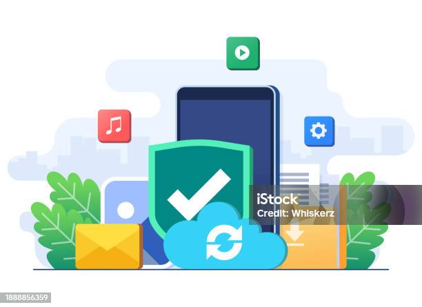 Cloud Computing And Database Service Synchronize Data Secure File Sharing Upload And Download