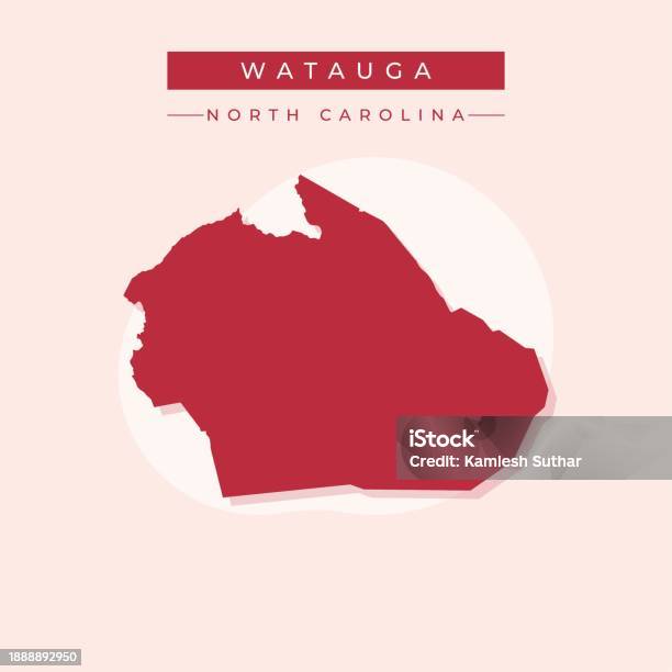 Vector Illustration Vector Of Watauga Map North Carolina Stock ... Vector Illustration Vector Of Watauga Map North Carolina Stock ...