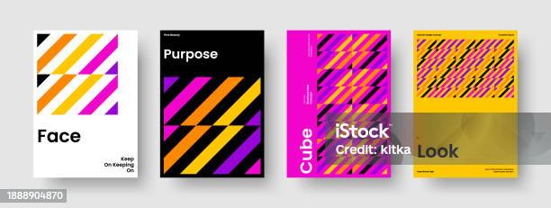 Template Poster Abstrak Tata Letak Banner Kreatif Desain Laporan