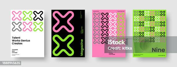 Desain Brosur Modern Tata Letak Laporan Geometris Template Banner