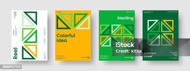 Template Flyer Abstrak Desain Laporan Modern Tata Letak Poster
