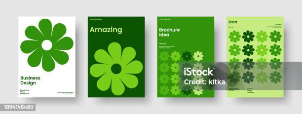 Tata Letak Brosur Abstrak Desain Laporan Geometris Template Banner
