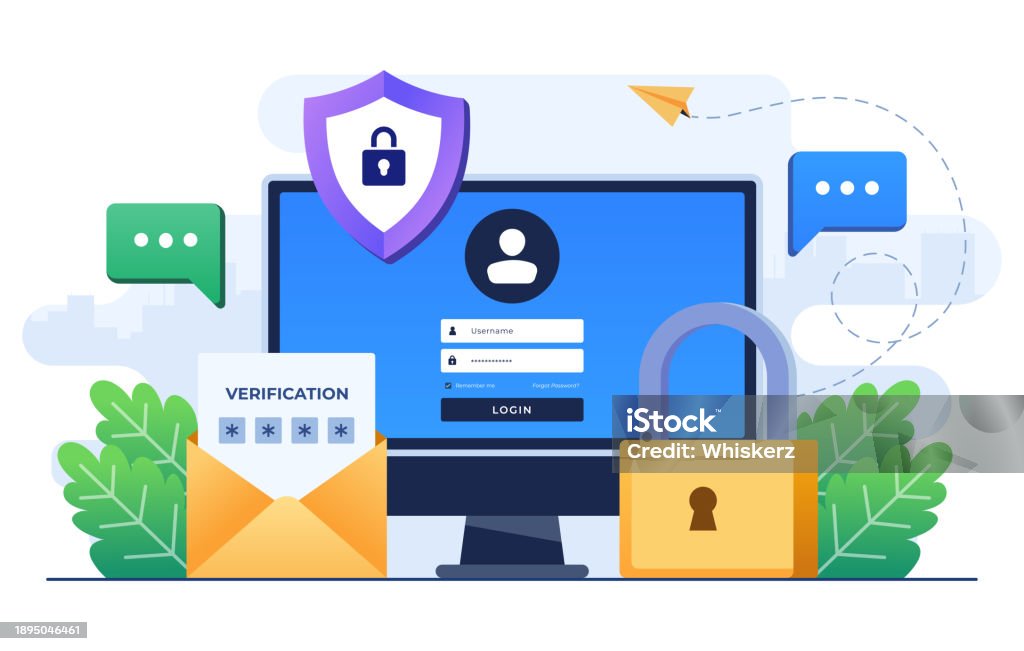 Twostep Verification Flat Illustration Vector Template Otp