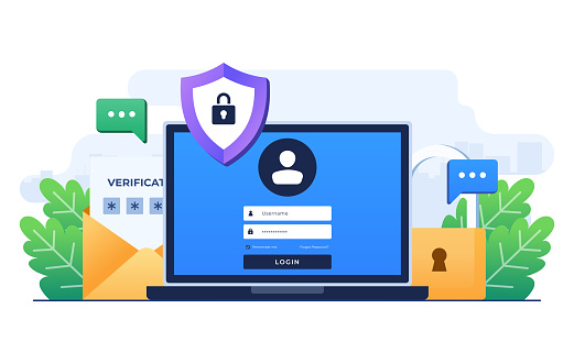 Twostep Verification Flat Illustration Vector Template Otp