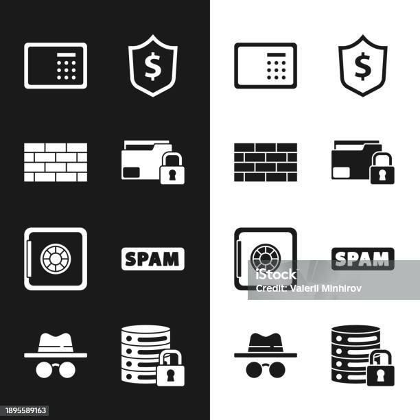 Set Folder And Lock Firewall Security Wall Safe Shield With Dollar Spam