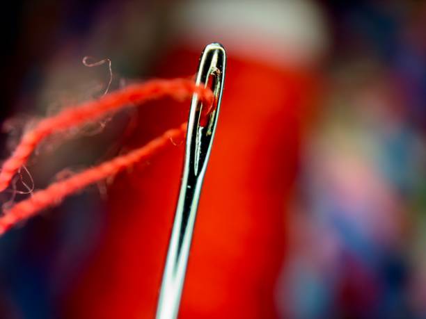 Free Stock Photo of Sewing needles on a pincushion with threads ...