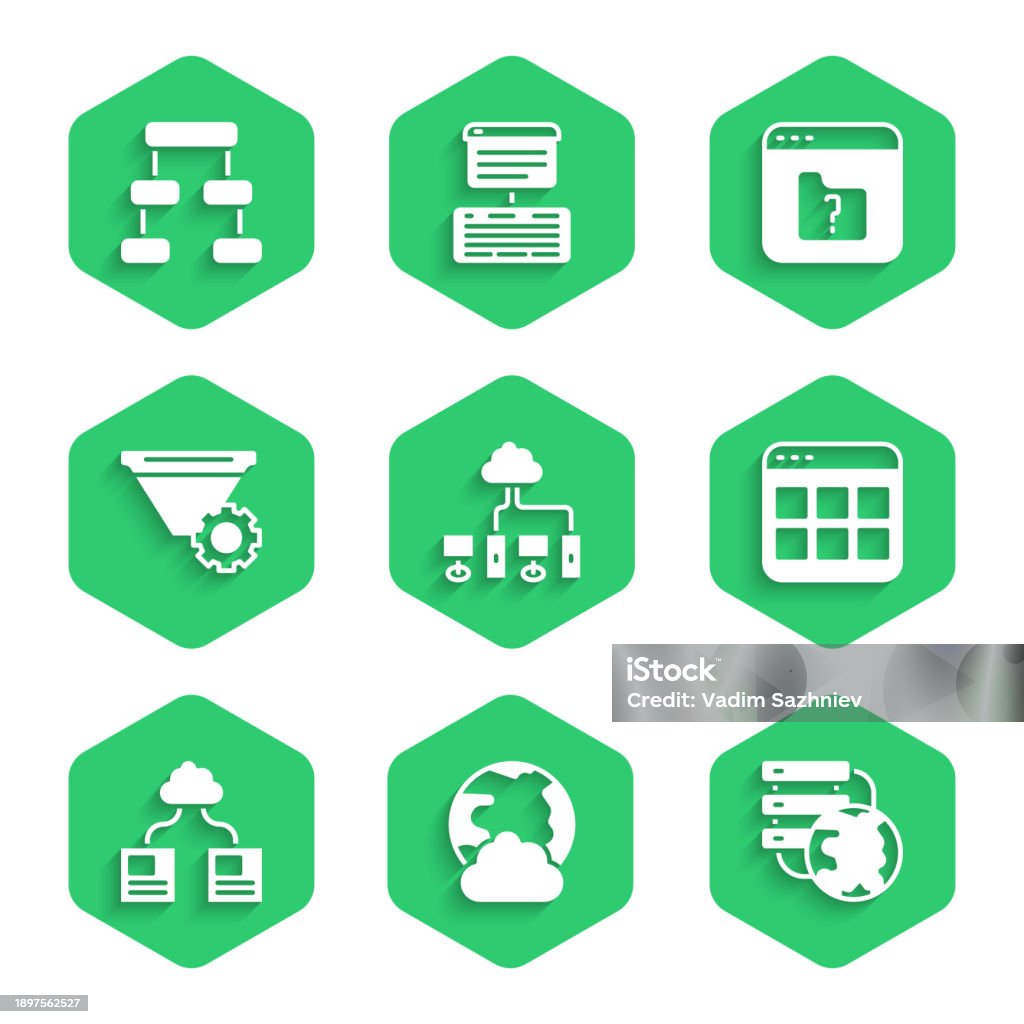 Set Computer Network Social Network Cloud Connection Browser Files Cloud Technology Data