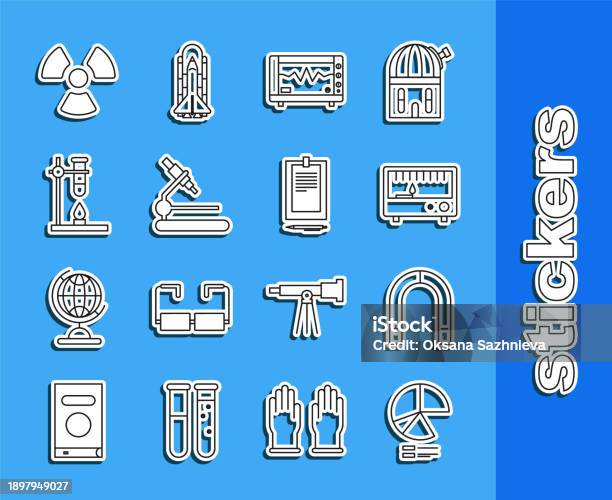 Atur Garis Infografis Diagram Lingkaran Alat Ukur Listrik Monitor