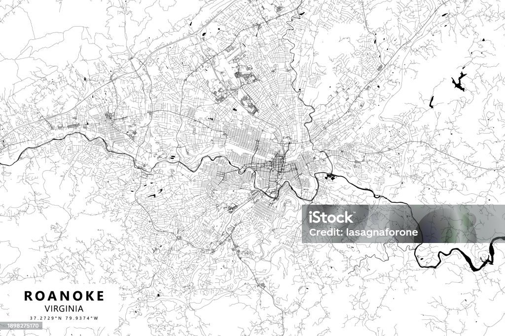 Roanoke Virginia Usa Vector Map Stock Illustration - Download Image Now ... Roanoke Virginia Usa Vector Map Stock Illustration - Download Image Now ...