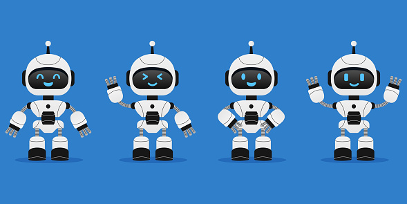 Robot Jaringan Saraf Bot Obrolan Server Ai Dan Teknologi Robot Set