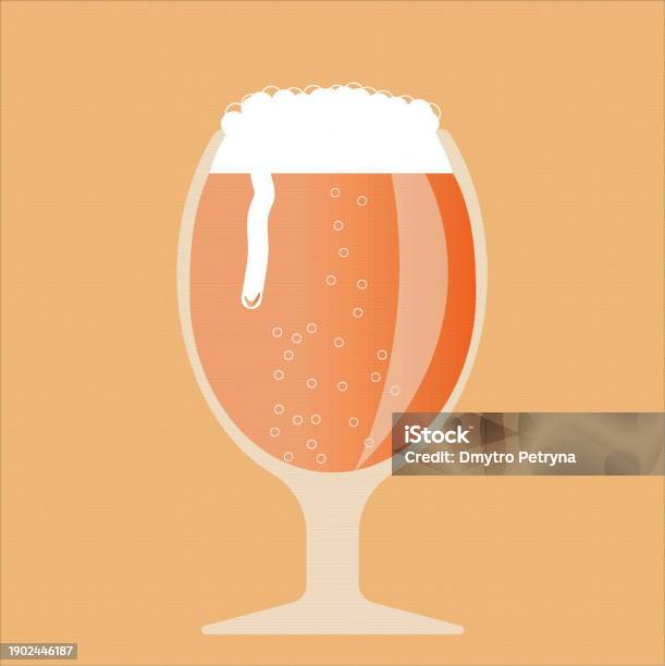 Ilustración De Beer Glass Design With Flat Graphics Vector 2d Graphics