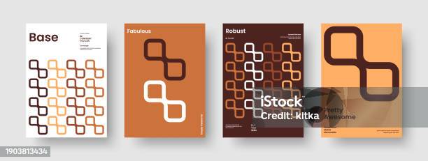 Desain Sampul Buku Geometris Template Poster Modern Tata Letak Flyer