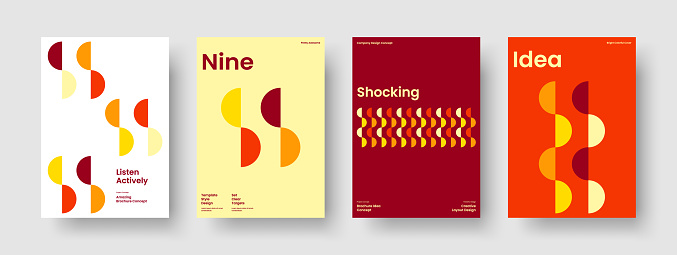 Template Brosur Kreatif Desain Poster Abstrak Tata Letak Flyer Modern