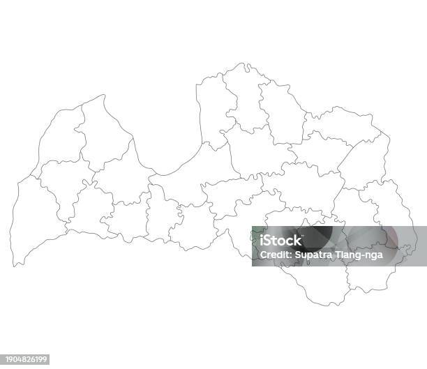 Carte De La Lettonie Carte De La Lettonie Dans Les Régions
