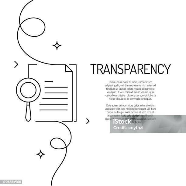 Dessin Au Trait Continu De Licône De Transparence Illustration