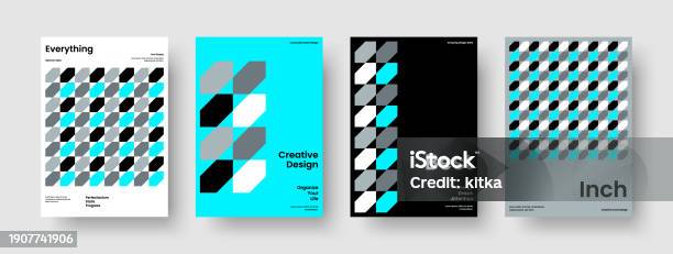 Tata Letak Latar Belakang Terisolasi Template Sampul Buku Geometris