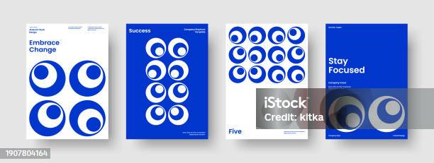 Template Poster Terisolasi Desain Laporan Geometris Tata Letak Brosur