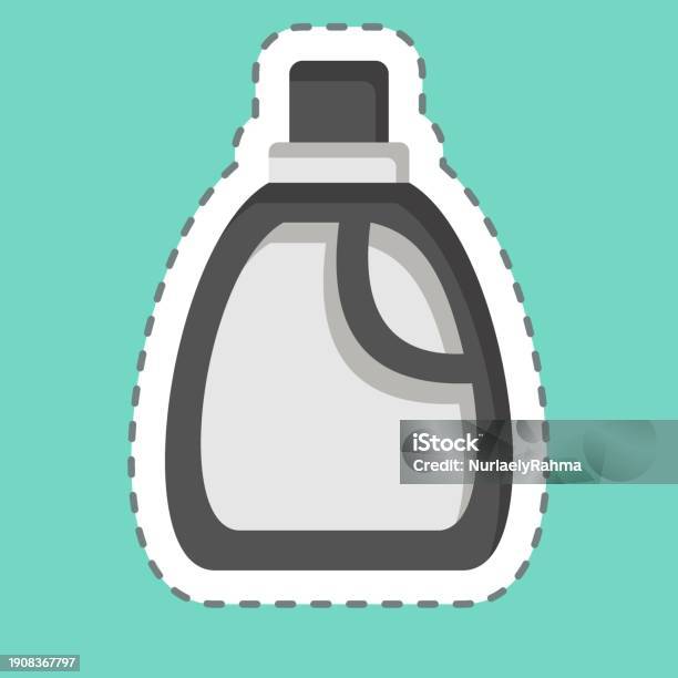 Garis Stiker Memotong Plastik Terkait Dengan Simbol Polusi Plastik