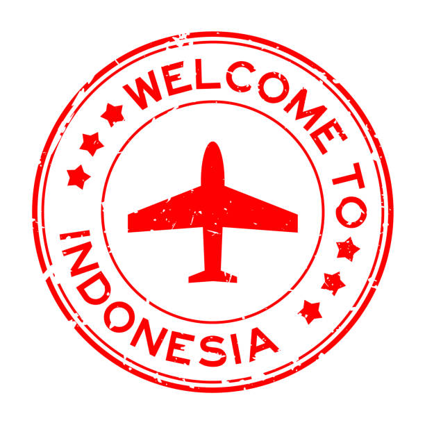 130 Indonesia Passport Stamp Stock Illustrations Royalty Free Vector