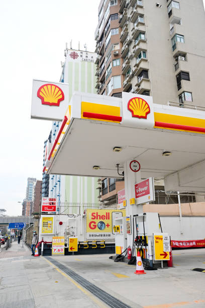 Free Stock Photo of Shell Gas Station Sign Illuminated at Night ...