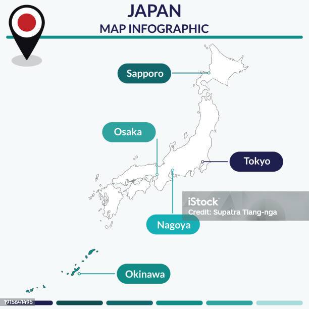 Infographie De La Carte Du Japon Infographie De La Carte Vecteurs