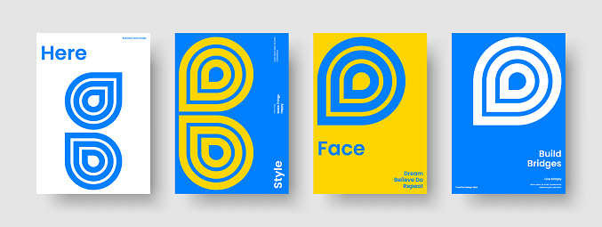 Desain Banner Terisolasi Tata Letak Poster Geometris Template Flyer