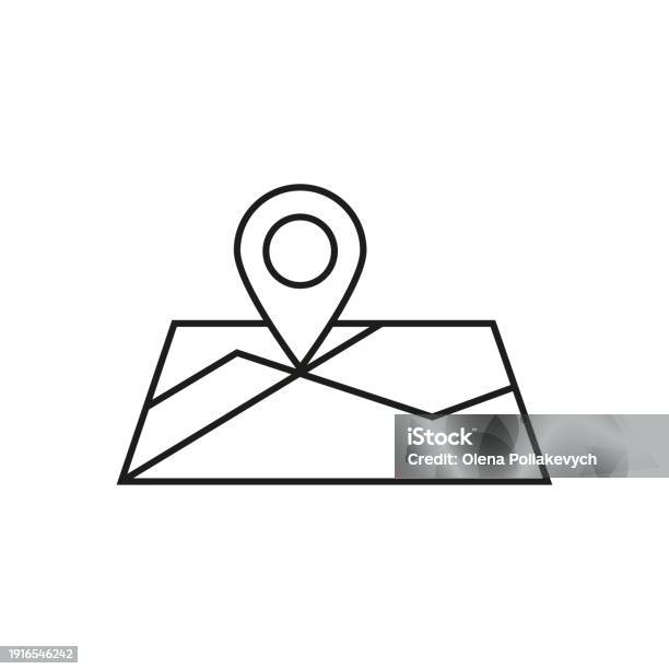 Icône De Carte Symbole Dépingle Illustration Vectorielle Eps 10