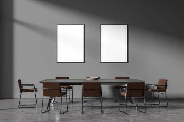 Free Stock Photo of Dining Room Table With Four Chairs and Three ...