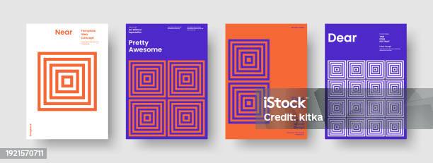 Template Brosur Kreatif Tata Letak Sampul Buku Geometris Desain Latar