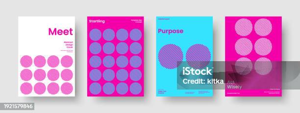 Desain Poster Terisolasi Template Sampul Buku Geometris Tata Letak
